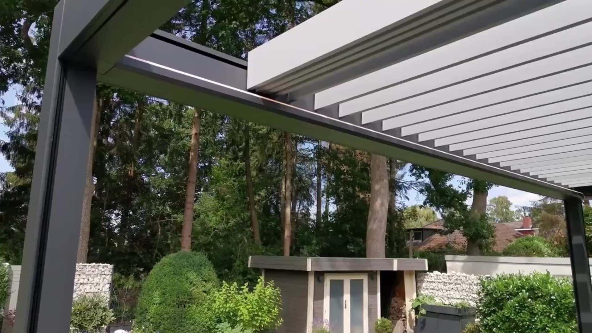 Outdoor Gazebo 3m Sustainable Aluminum Pavilion Smart Control ...