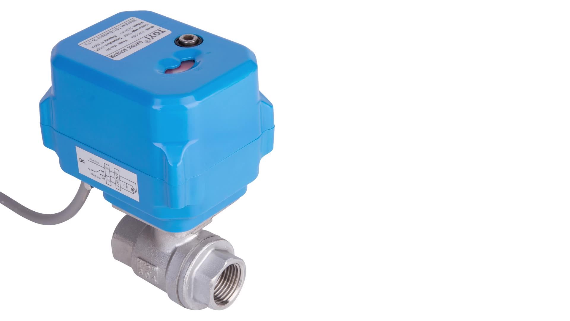 Electric Actuator 220v 230v 24v Ac 2 Way Automatic Water Valve Flow ...