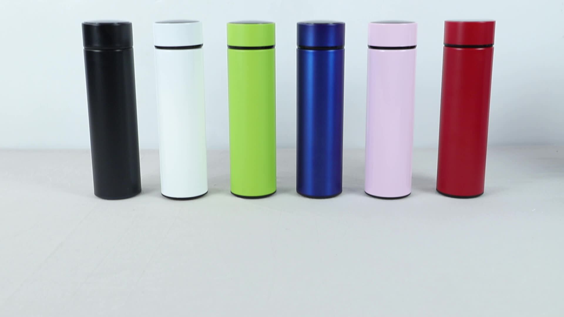 Hot Sport Insulated Temperature Thermos Flask Kids Drinking Slim Led ...