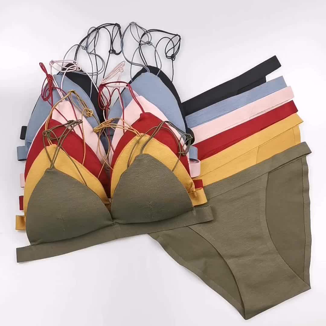 Simple Thin Shoulder Strap Sexy Triangle Cup Underwear - Buy Sexy Bra ...