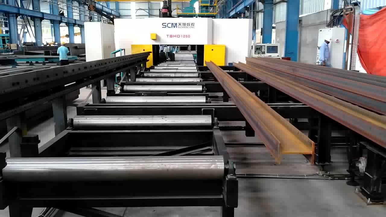 Tswz1250 Beam Drilling Machine Three Spindle Cnc Beam Drilling Machine ...