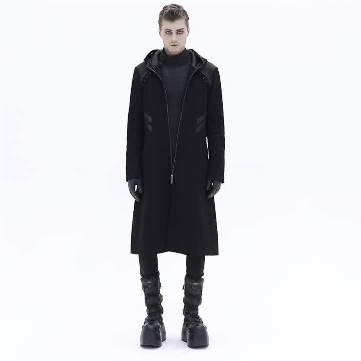 Wy-1085 Punk Rave Punk's Weird Long Coat Jacket Long Winter Coat Men ...