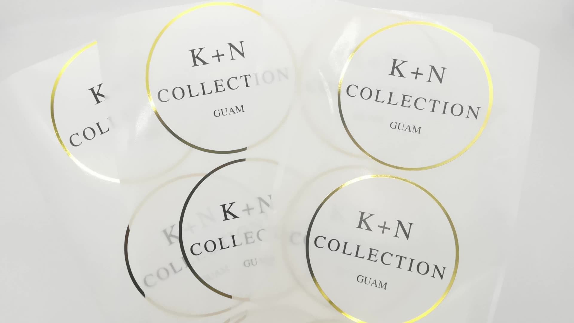 Custom Stickers Printing Gold Foil Stamping Sticker Vinyl Adhesive ...