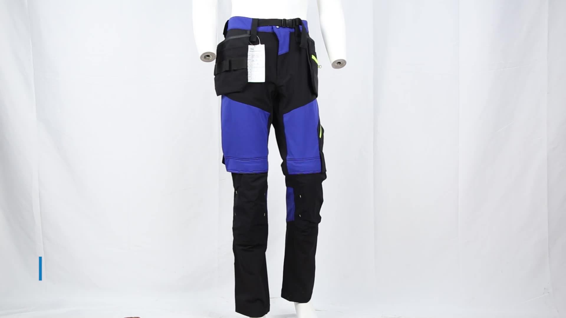 Construction Clothing Cargo Trousers Multi Functional Tool Stretch ...