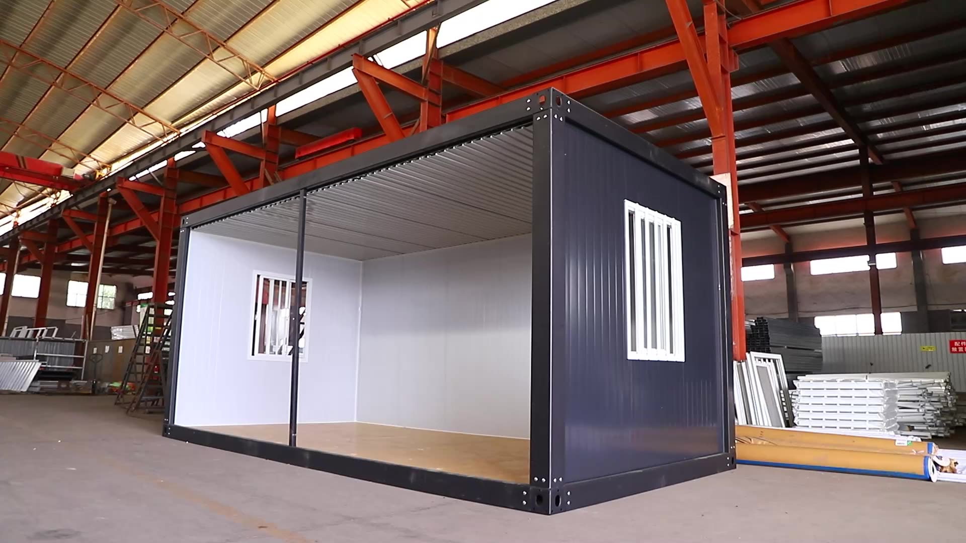Modern Luxury Villa 20ft 40ft Prefab Container Home Two Story Flat Pack