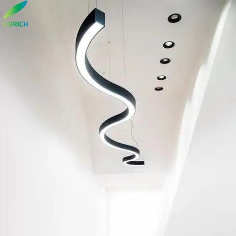 Customized 60mm Height Black White Adjustable Arc Aluminum Profile ...