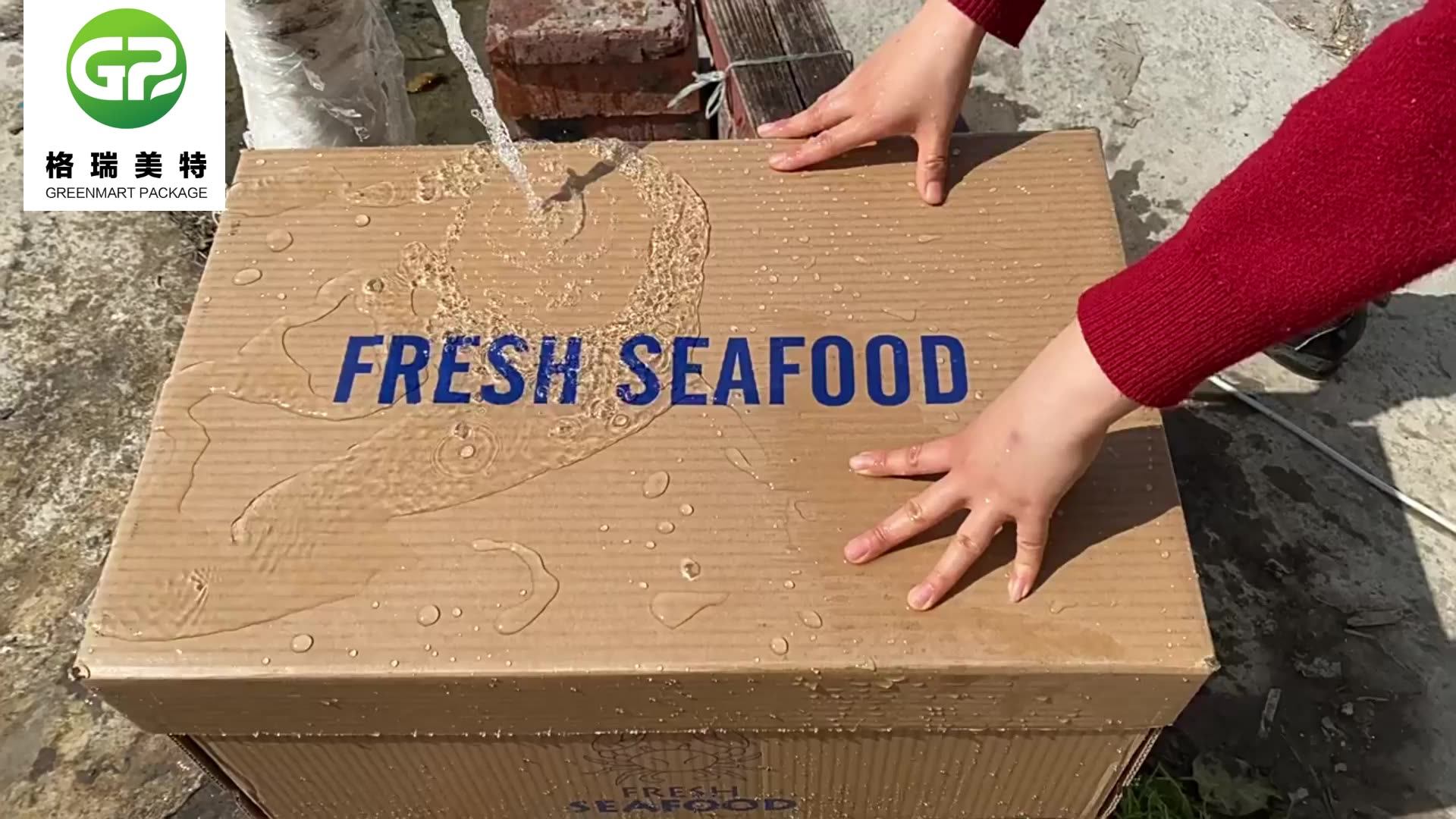 Custom Large Heavy Duty Corrugated Cardboard Fish Box Agriculture Paper ...