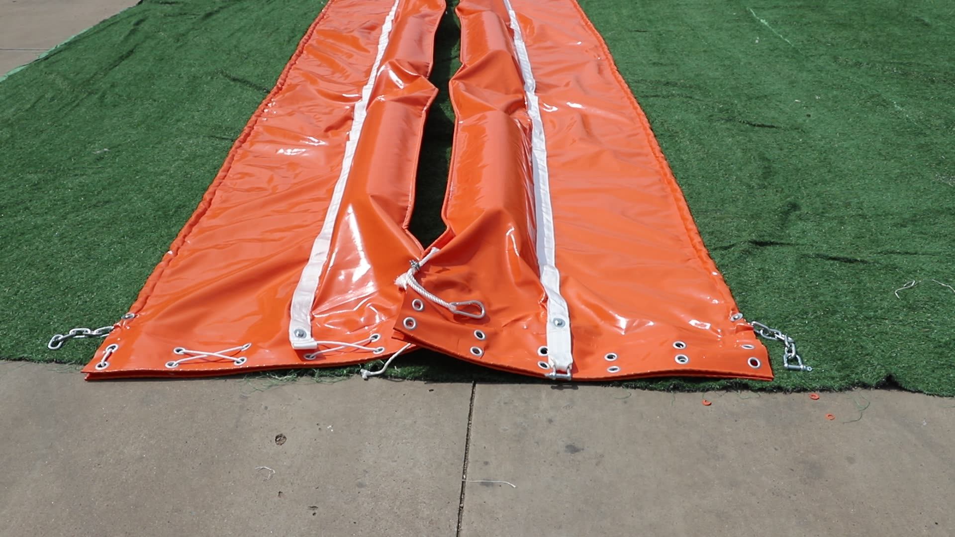 Pvc Solid Float Oil Spill Containment Fence Boom Oil Absorbent Boom ...