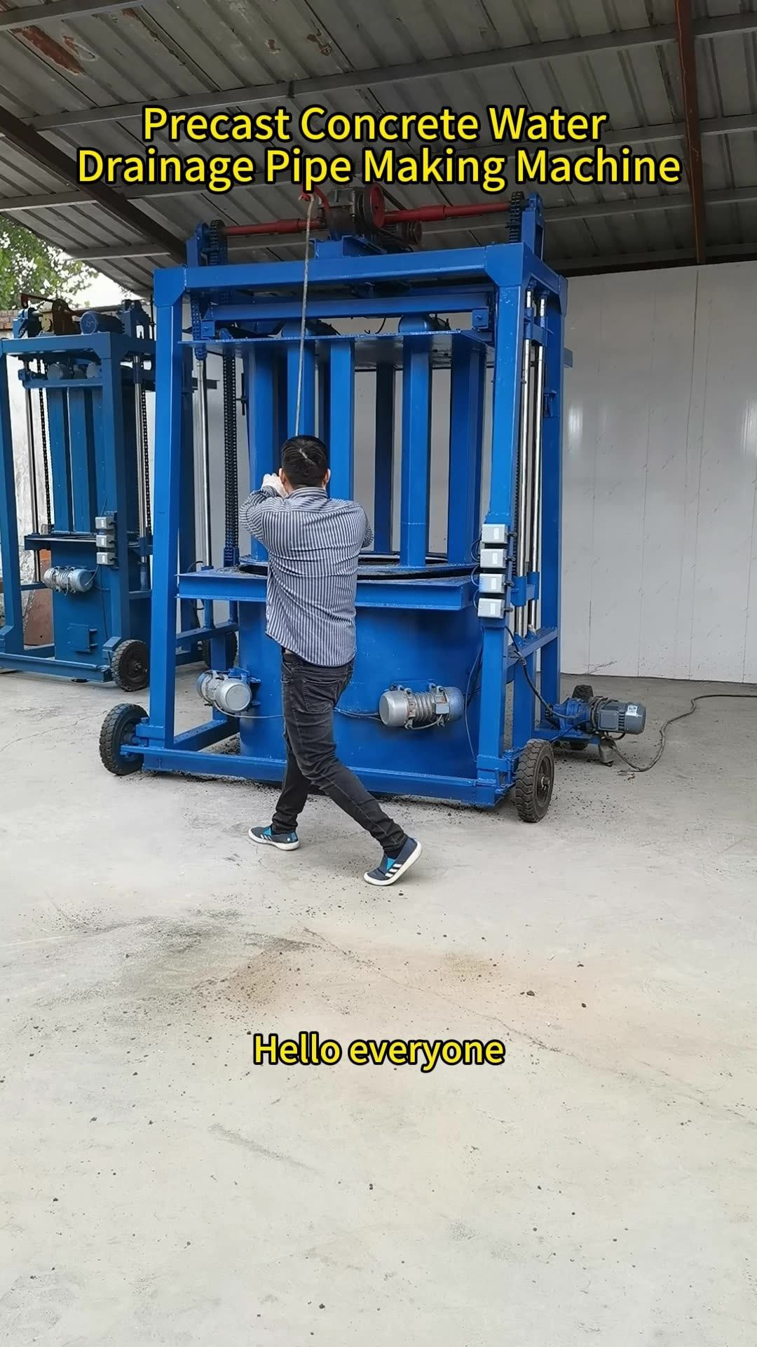 Precast Concrete Inspection Manhole Molding Machine Produces Cement ...