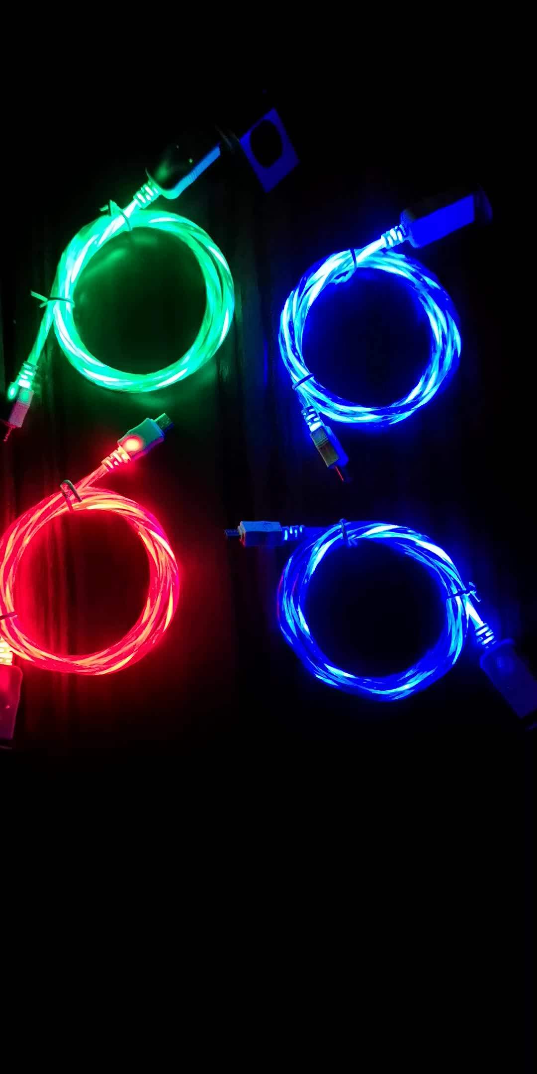 2.4a High Speed Usb Data Cable - Flowing Led Light Up Charger Cables ...