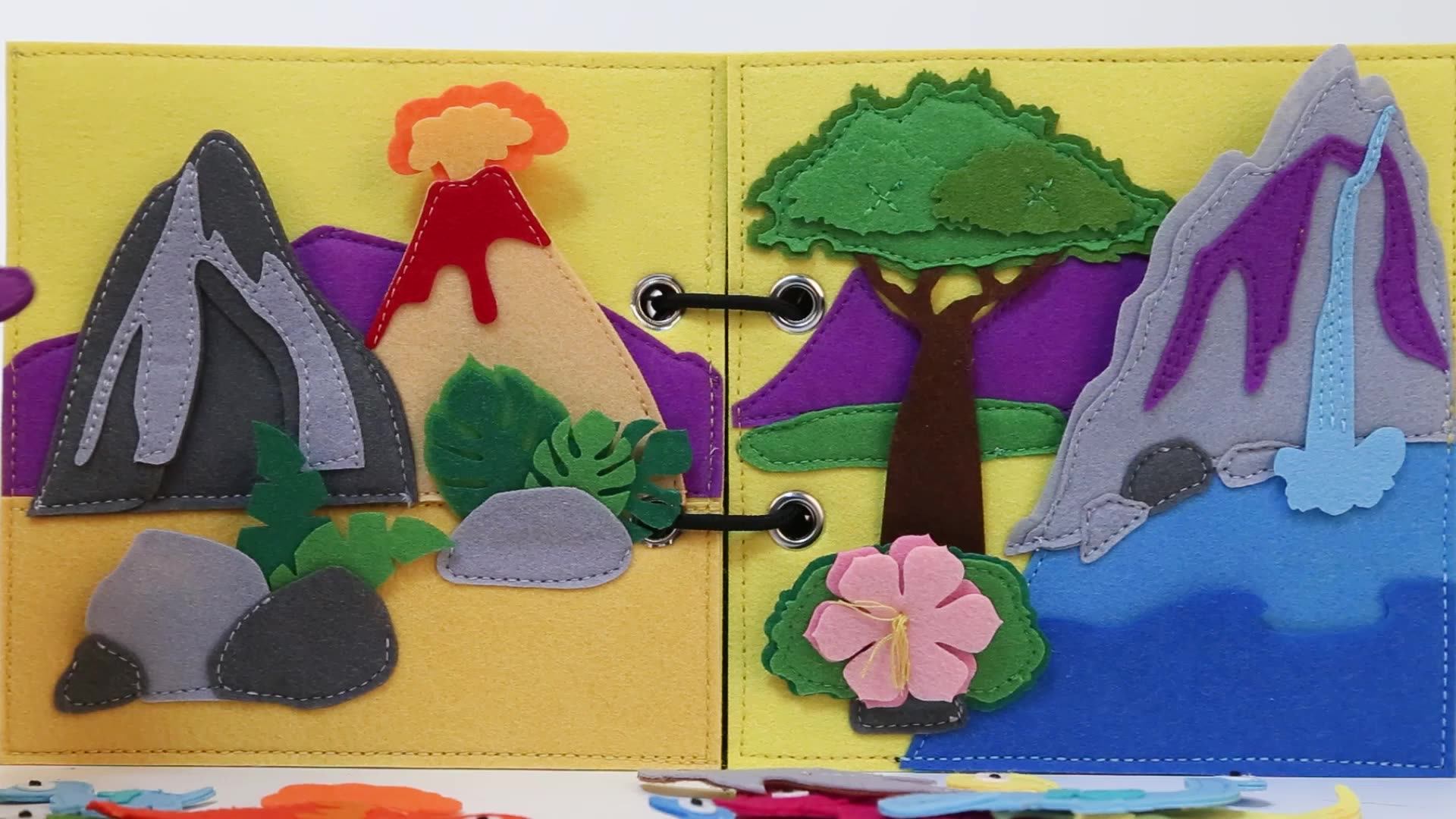 Montessori Activity Sensory Book Toddler Educational Felt Fabric Quiet ...