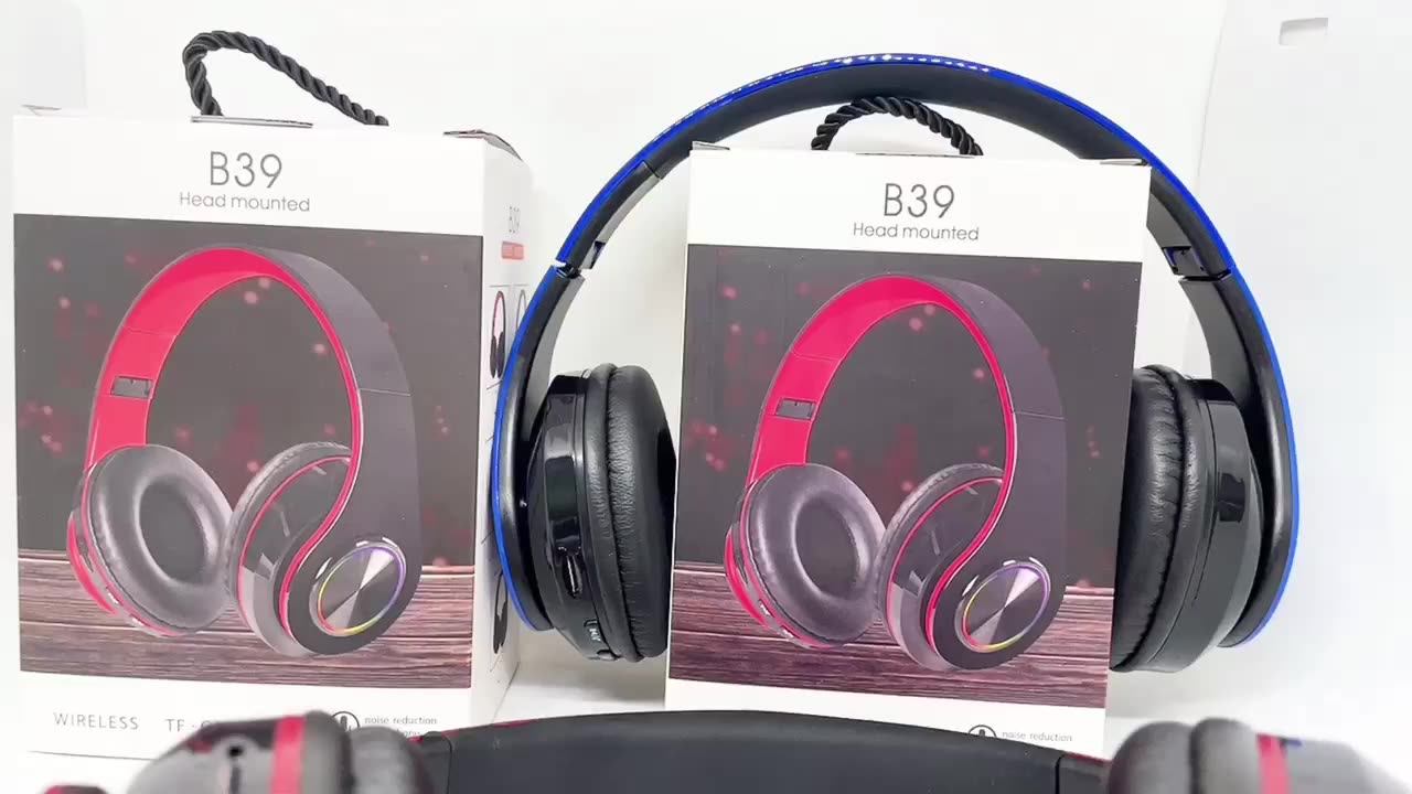 2021 New Launch B39 Foldable Wireless Headphone With Sim Card Slot Sd ...