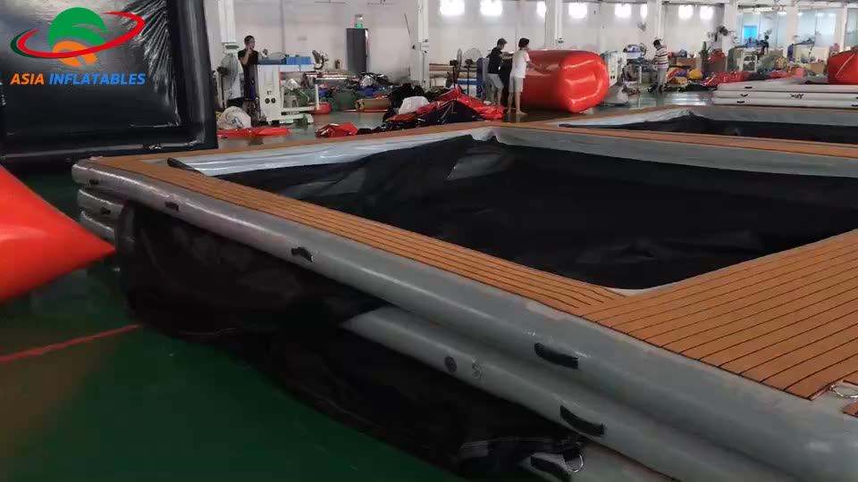 Floating Inflatable Boat Swimming Pool With Net Inflatable Sea Pool ...