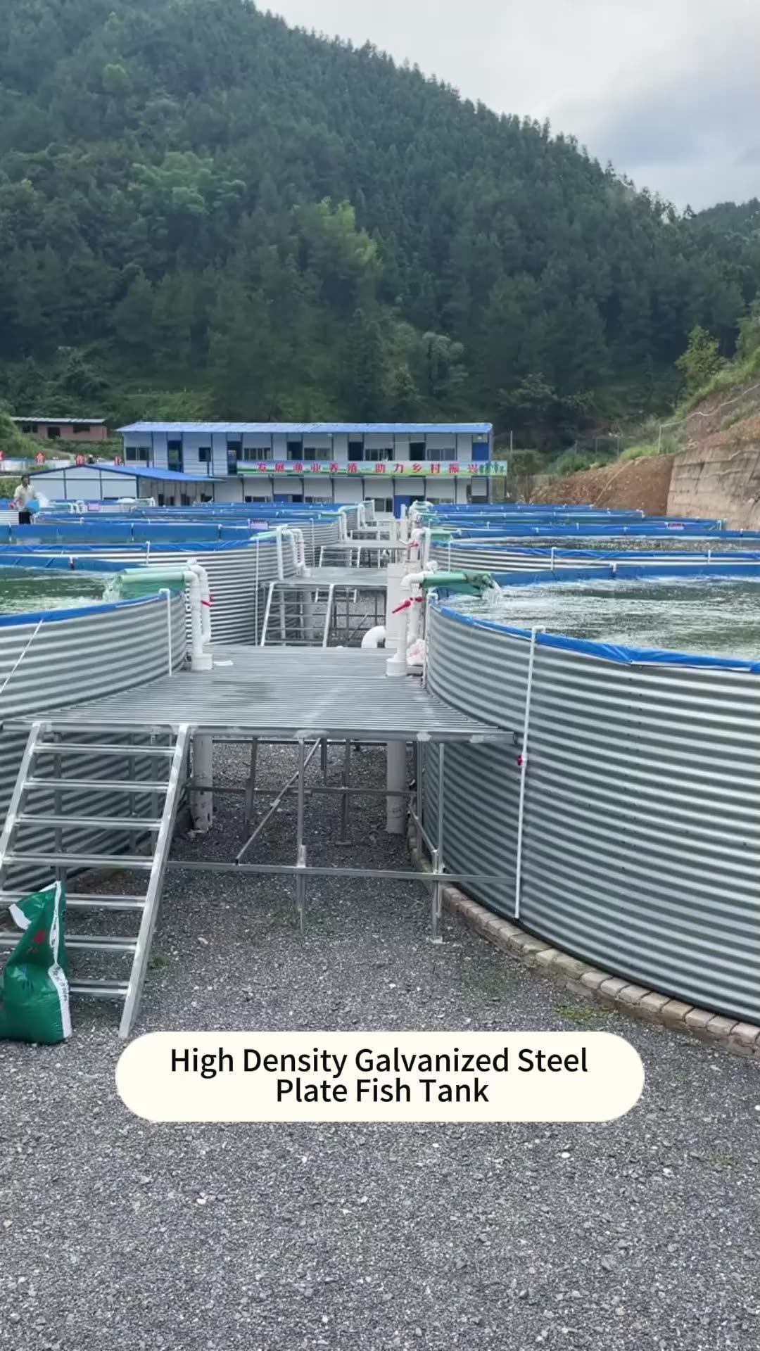 Efficient Tarpaulin Fish Pond Galvanized Plate Commercial Fish Tank Ras ...