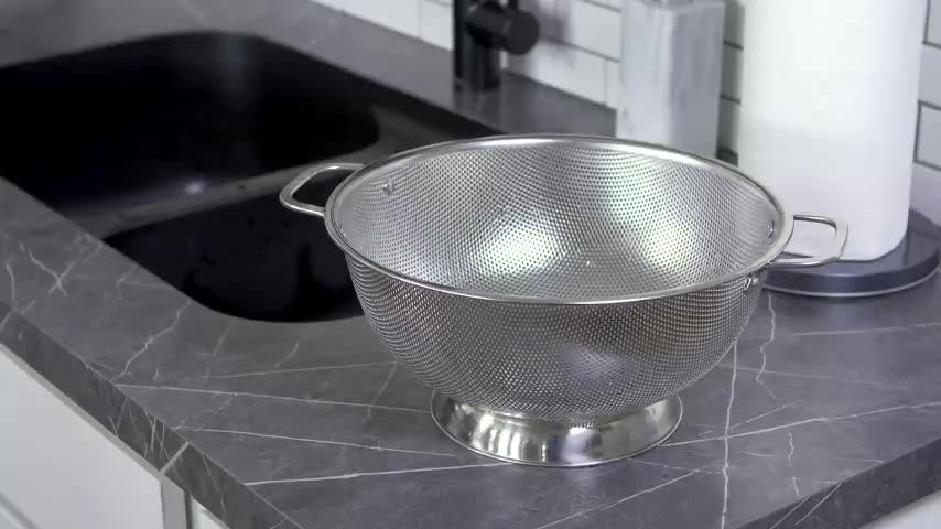Drainer Cooking Sifter Strainer Metal Colander With Handle Vegetable ...