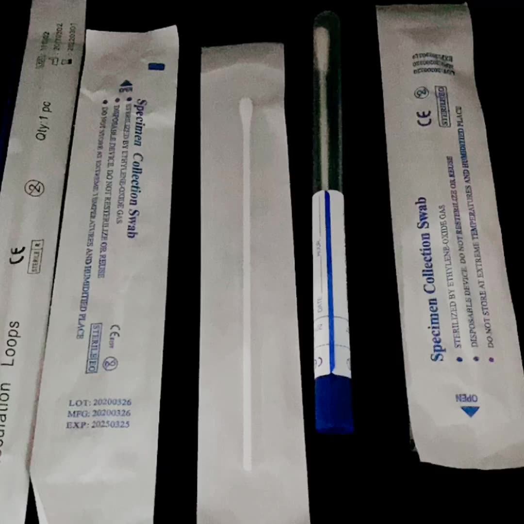 Medical Sterile Probe Viscose Swab Plastic Stick Rayon Swab - Buy ...