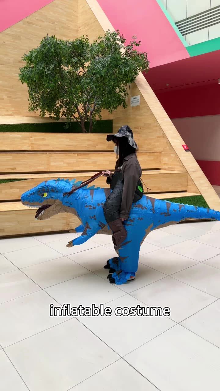 Funny Fancy T-rex Dinosaur Inflatable Costume Ride-on For Kids And ...