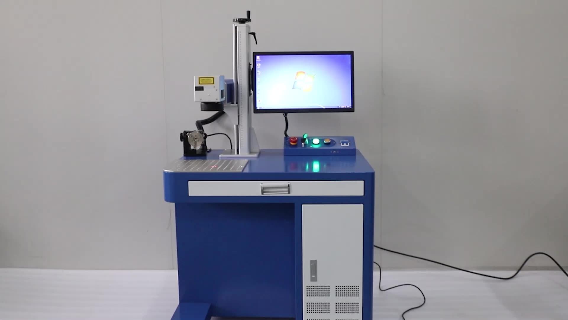 Bench-top 20w 30w 50w 60w 100w Fiber Laser Marking Machine Laser ...