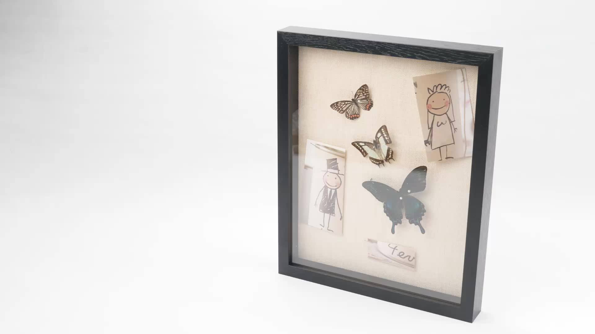 Classic 10x10 White Custom Large Wood 3d Art Deep Box Photo Frame ...