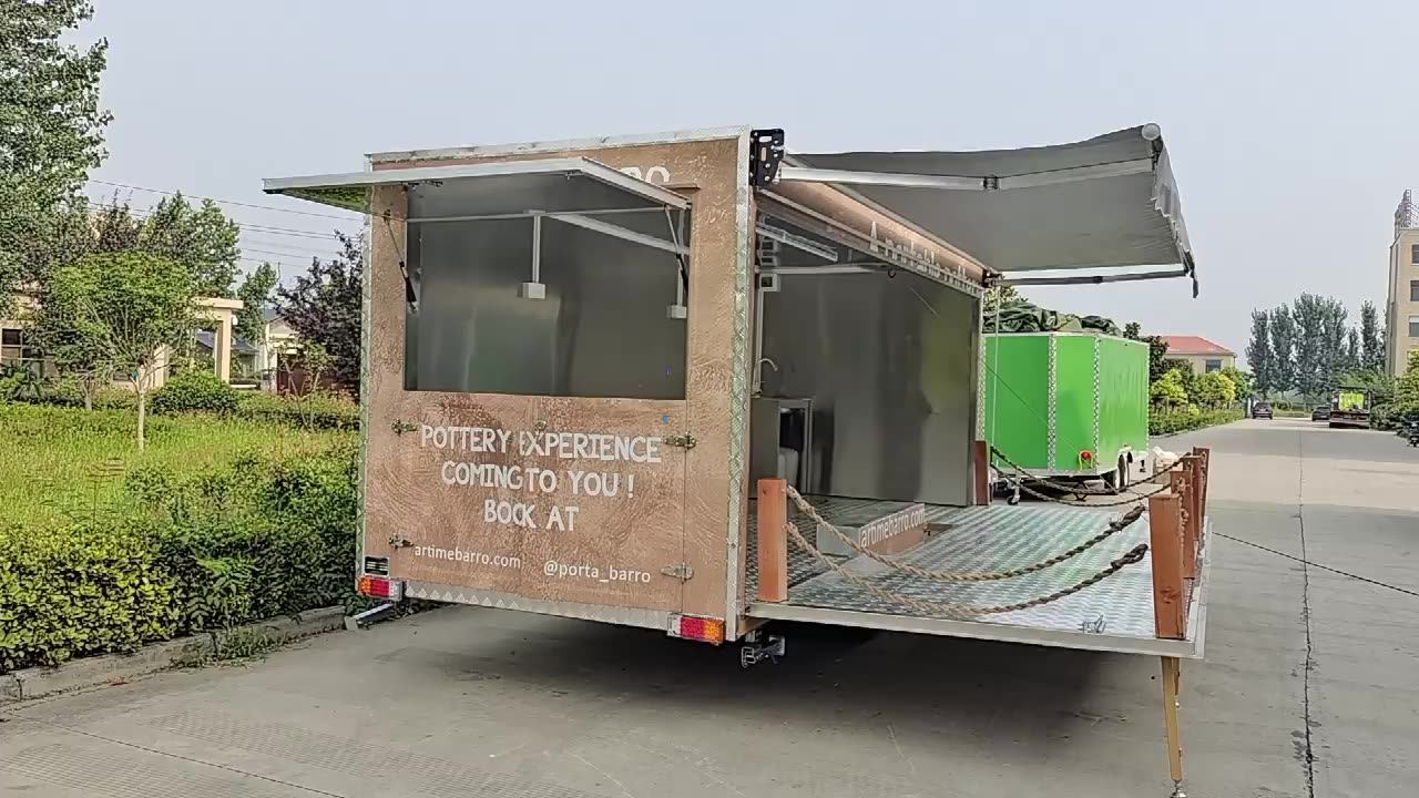 Foldable Mobile Shop Mobile Events Trailer Outdoor Mobile Ceramic ...