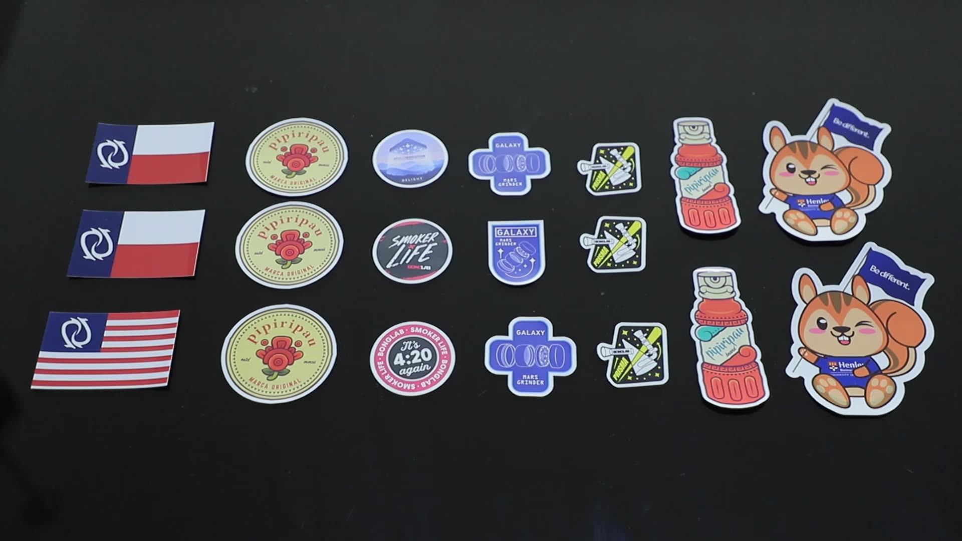 Waterproof Permanent Vinyl Logo Stickers Decorative Colorful Cartoon ...