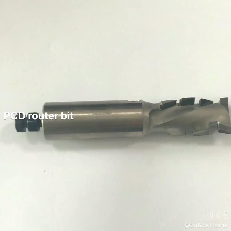 Cnc Woodworking Tool Router Bit Pcd Spiral Diamond Wood Router Bit ...