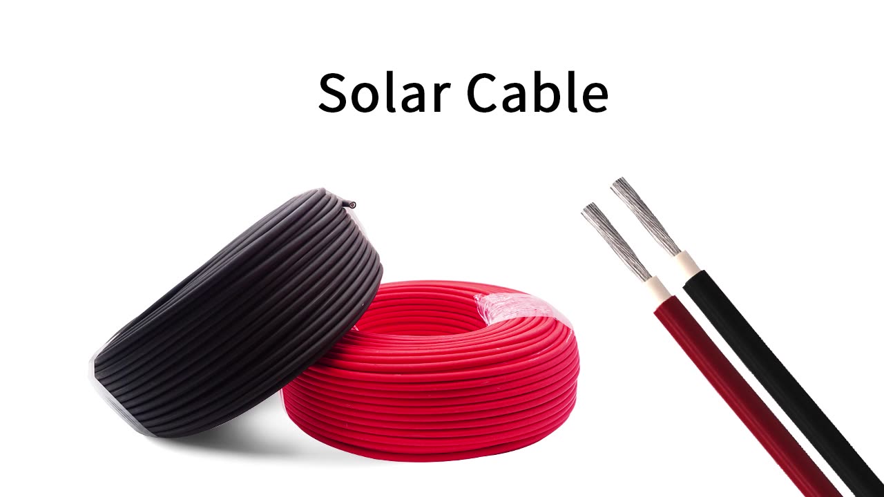 Tuv H1z2z2-k Dc Solar Pv Cable Wire 4mm2 6mm2 10mm2 16mm2 Red Black Xlpo Insulation Pv1-f ...