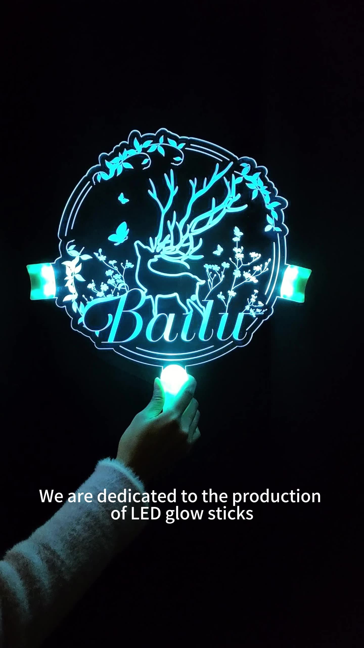 Hot Sale Led Stick Board Sign Custom Logo Glowing Stick Led Cheering ...