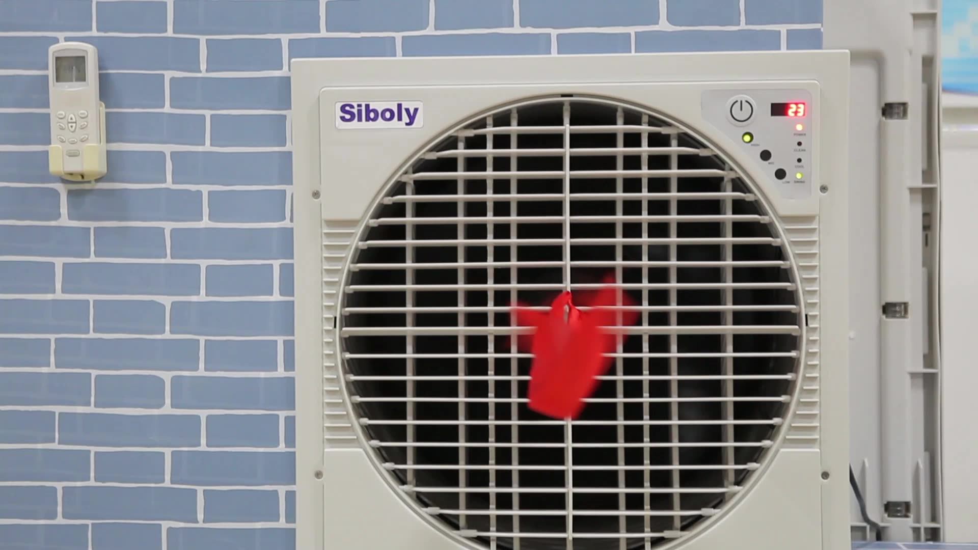 Automotive Evaporative Solar Power Air Cooler Fan Desert Wall Mounted ...