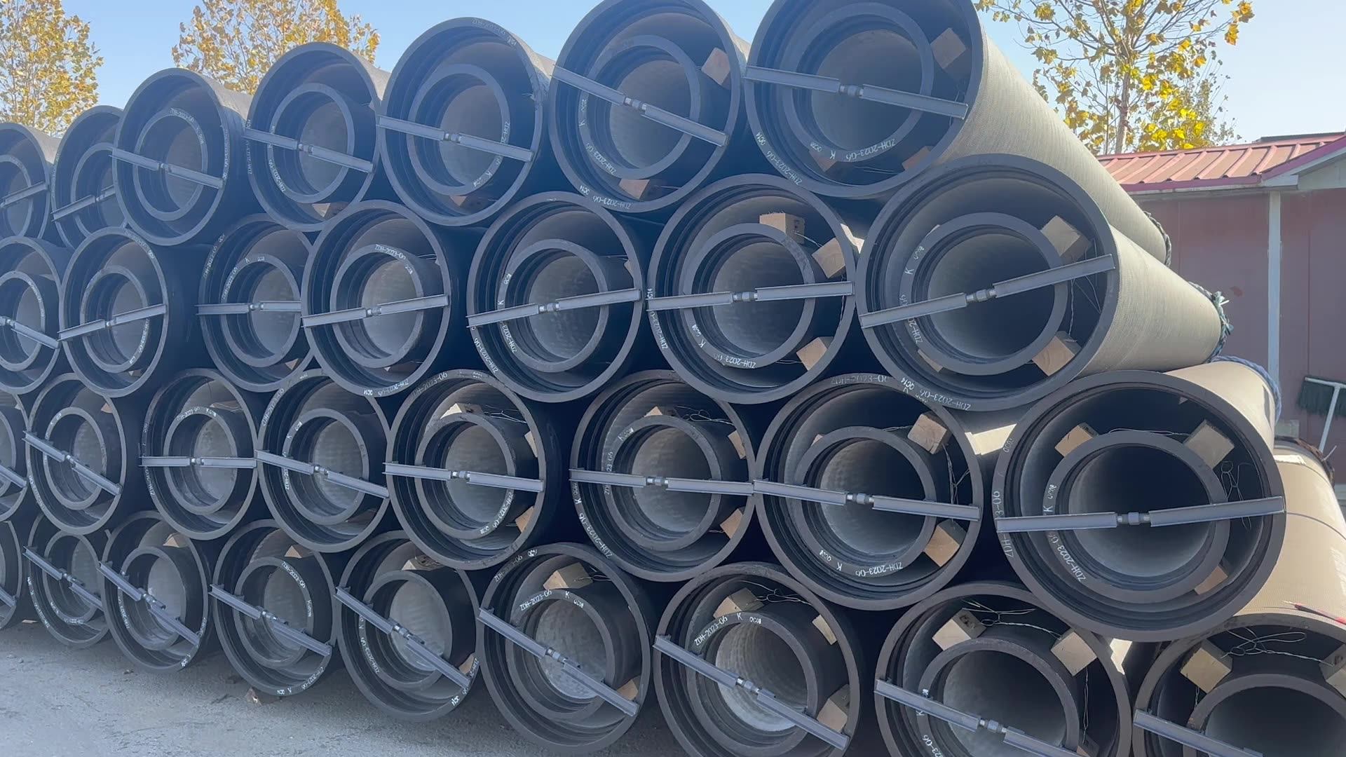 Ductile Cast Iron Pipes And Fitting Iso 8329 K9 China Black Round 100% ...
