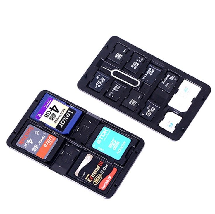 Waterproof leather SD memory card box digital collection bag TF mobile ...