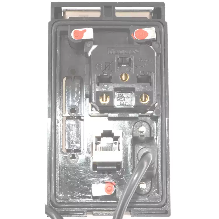 現貨FUZUKI富崎P-11100通信盒前置面板接口組合插座USB RJ45網路接口