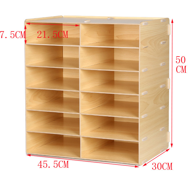 Creative 12 grid A4 file rack Multi-layer data shelf File frame Office ...