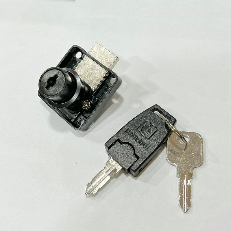 LUSTERFUL高档抽屉锁黑色 乐斯特弗家具锁 商场柜门锁BK3100-22