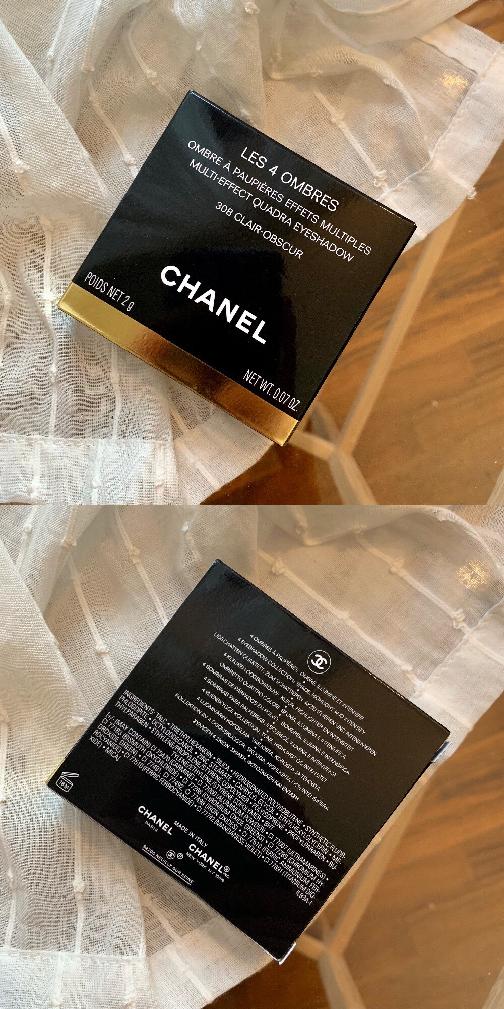 Chanel香奈儿四色眼影盘308全哑光经典限量气质大地色 -眼影-淘宝好物网
