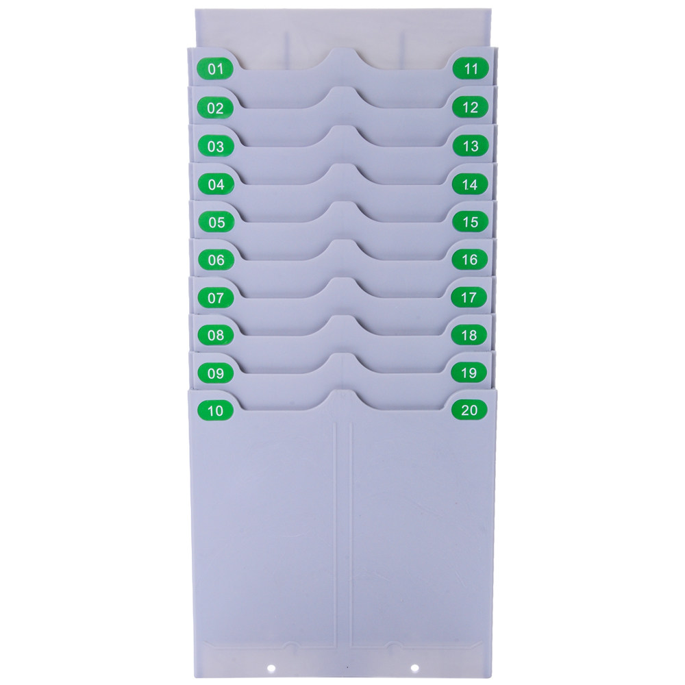 [USD 14.24] 20 combined time and attendance card racks retractor card ...