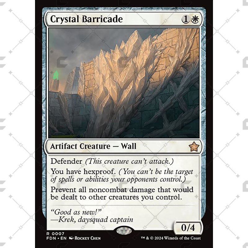 万智牌基石构筑FDN7水晶屏障Crystal Barricade：收藏家必入，闪异画版本超值攻略！-相片角贴-淘宝好物网