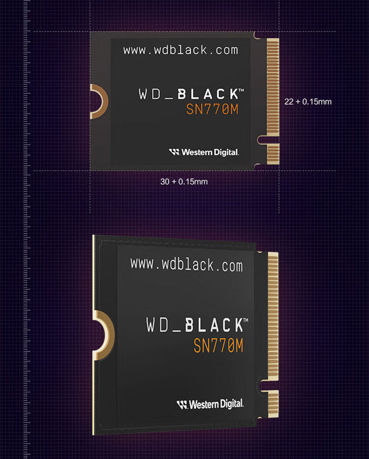 西数SSD固态硬盘SN770M 1T/2T M.2 PCIe4.0 2230笔记本游戏硬盘-阿里巴巴