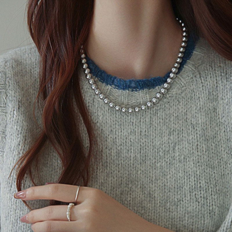 Classy Key法国设计师施家真多麻灰珍珠项链：优雅轻奢，秋冬必备！-领针-淘宝好物网