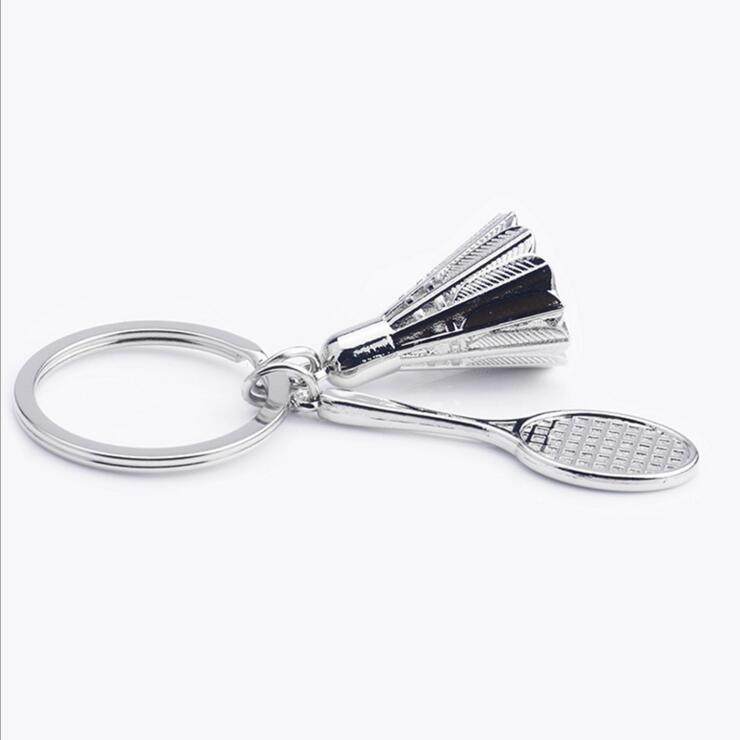 Creative badminton racket keychain simulation key pendant Arena club ...