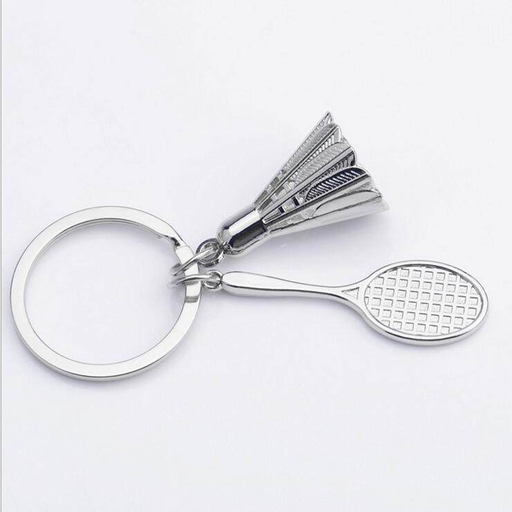 Creative badminton racket keychain simulation key pendant Arena club ...