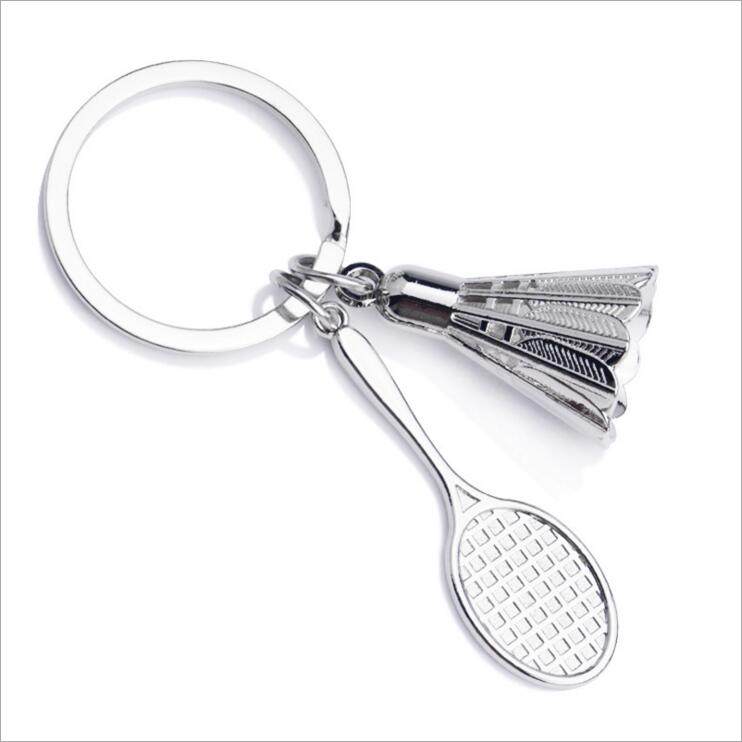 Creative badminton racket keychain simulation key pendant Arena club ...