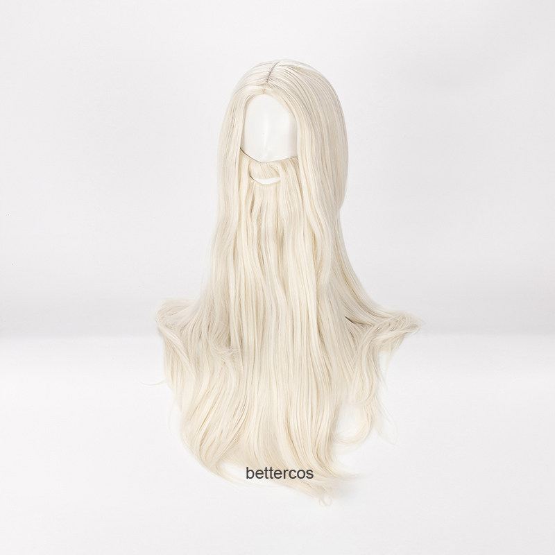 Harry Potter Albus Dumbledore Pale Blonde Long Hair Beard cos Wig B447 ...