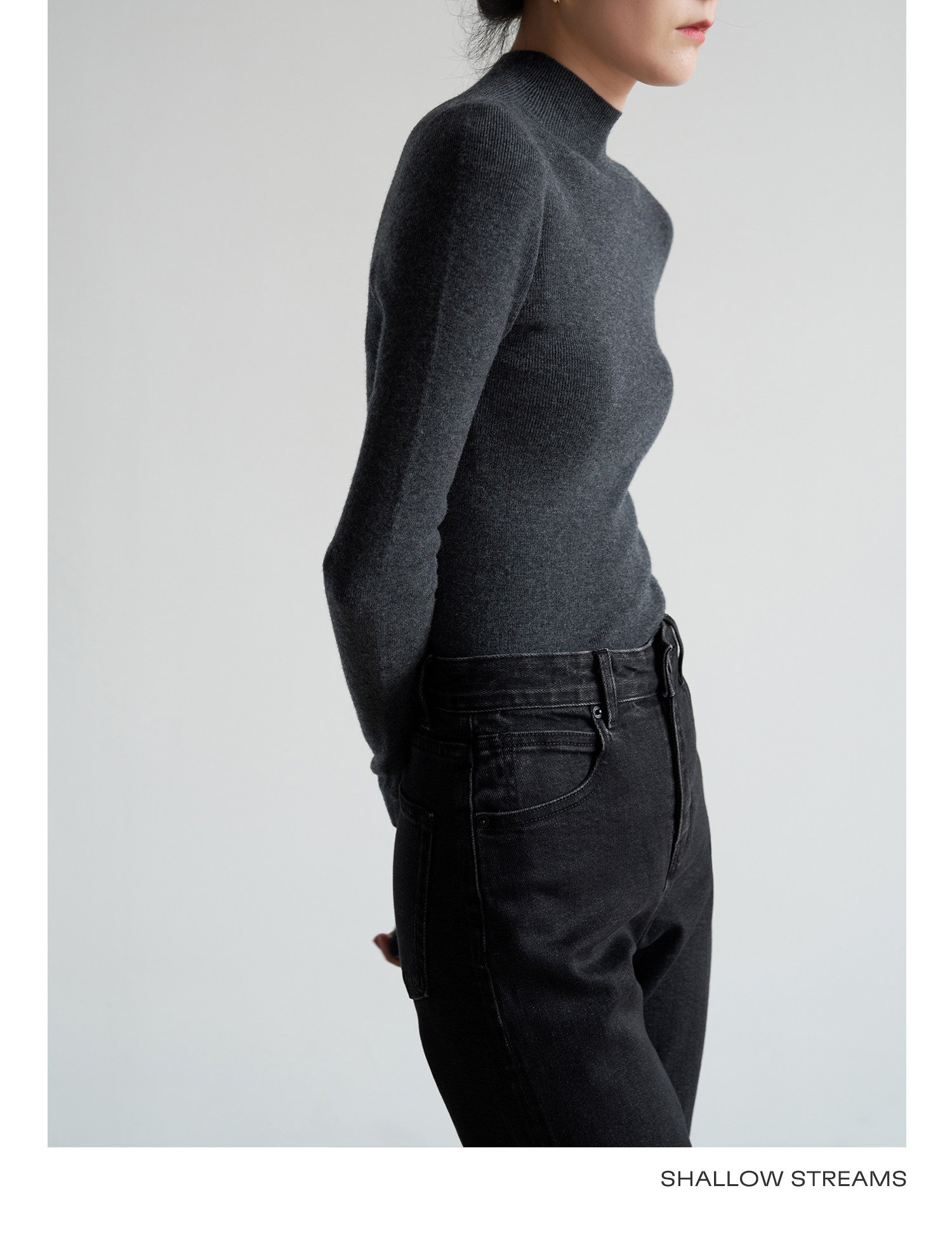 A108977无缝一体 通勤气质半高领羊毛针织衫女秋打底上衣-阿里巴巴