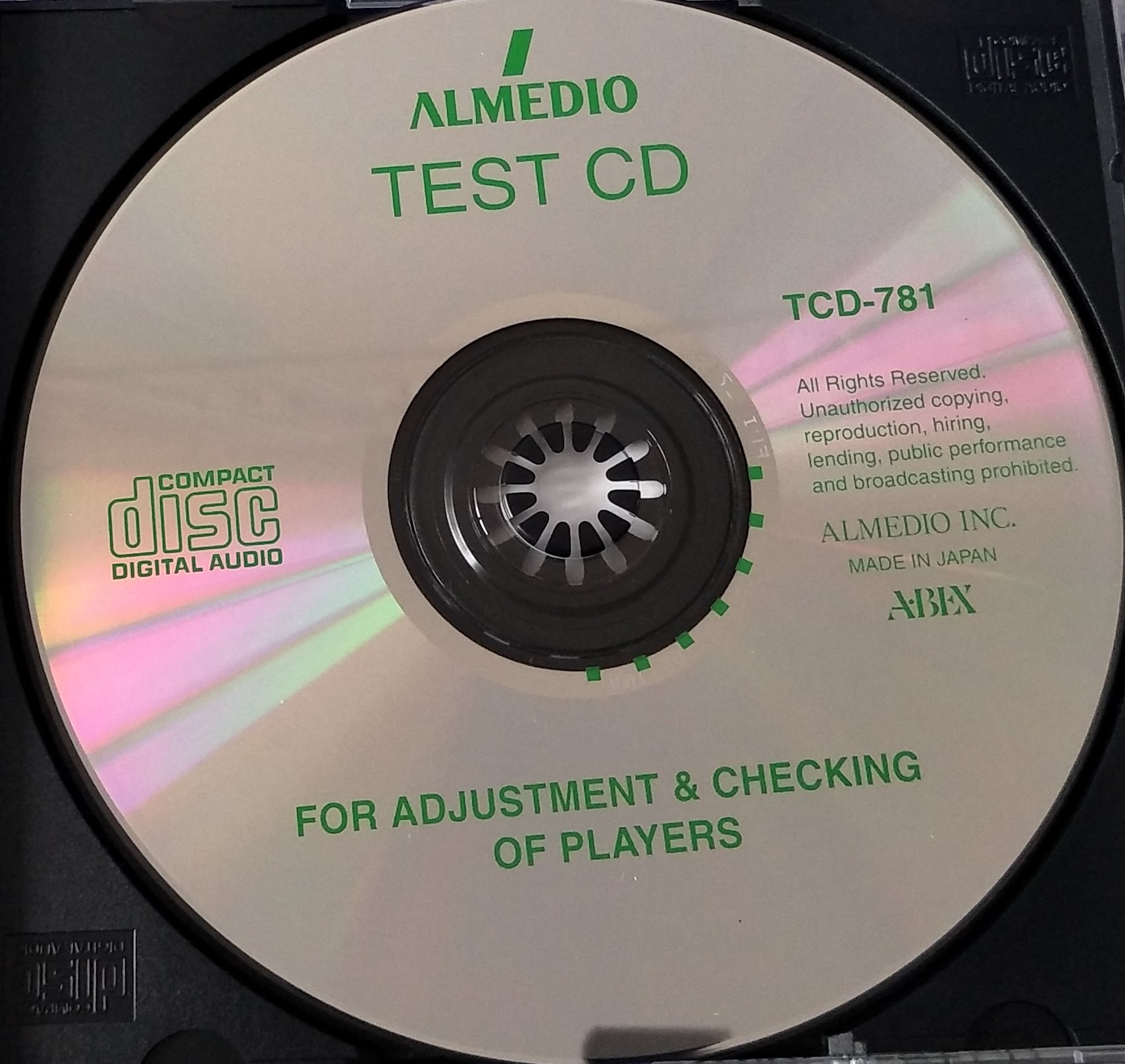 ABEX测试碟 TEST CD TCD-781 TCD-782 TCD-783 TCD-784 TCD-785-阿里巴巴