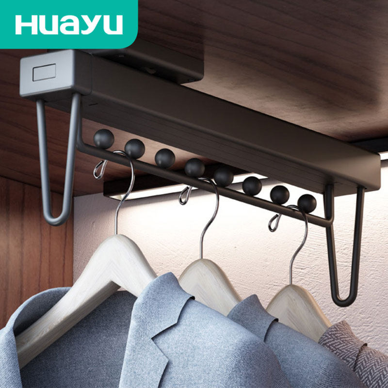 Huayu wardrobe horizontal bar hardware cloakroom retractable clothes ...
