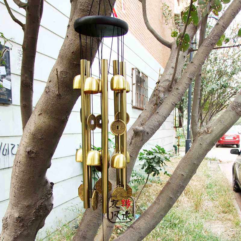 [USD 21.02] Sale Pure Copper Windbell Hanging Door Ornament Five Tube ...