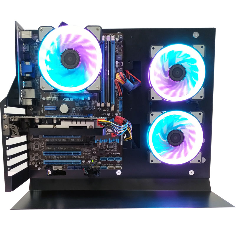 Host shell desktop computer host open DIY water cooled air-cooled frame ...