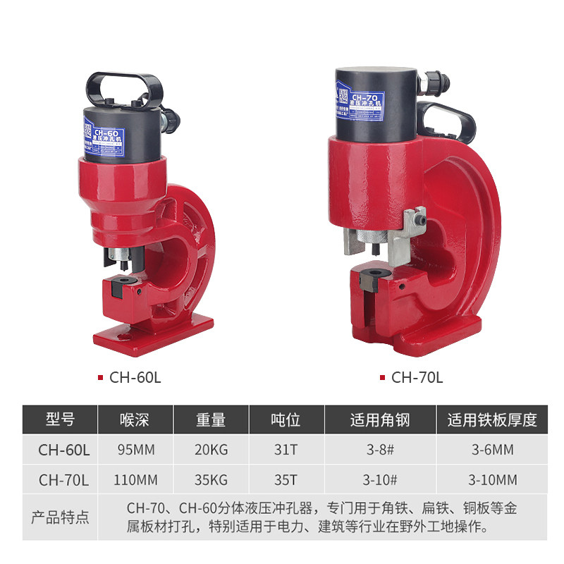 [USD 33.39] Hydraulic Electric Punching Machine Angle Steel Chute Steel ...