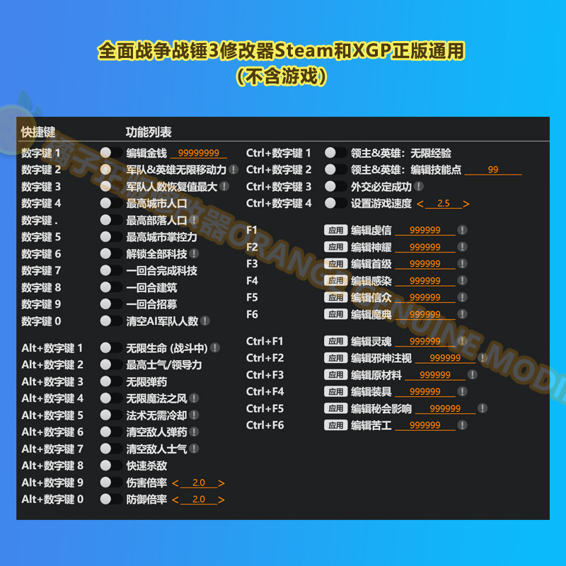 《全面战争：战锤3》修改器怎么用？Steam和XGP正版电脑适配全攻略_游戏修改器_淘宝游戏网